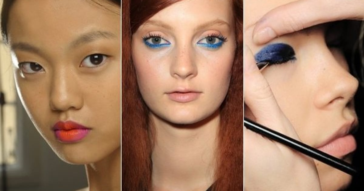 London Fashion Week Spring 2013 backstage beauty: Magenta lips, inky ...