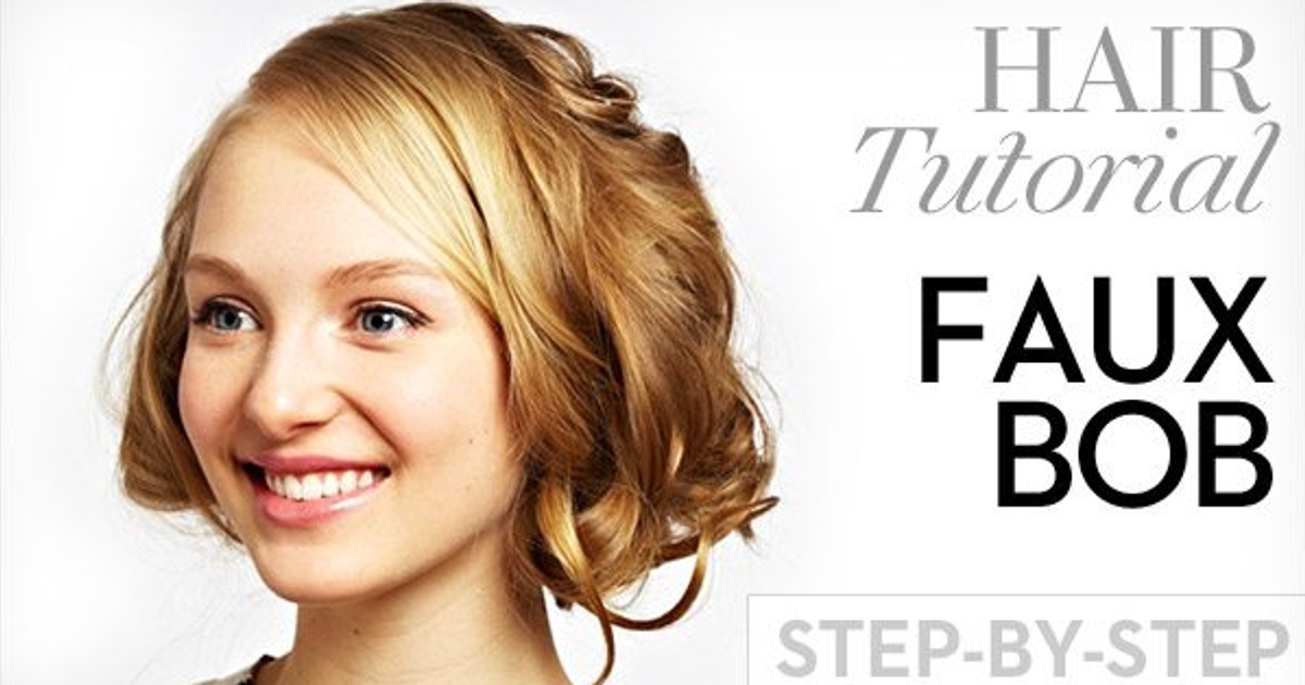 Cropped hair without commitment: Learn how to create a faux bob in 6 ...