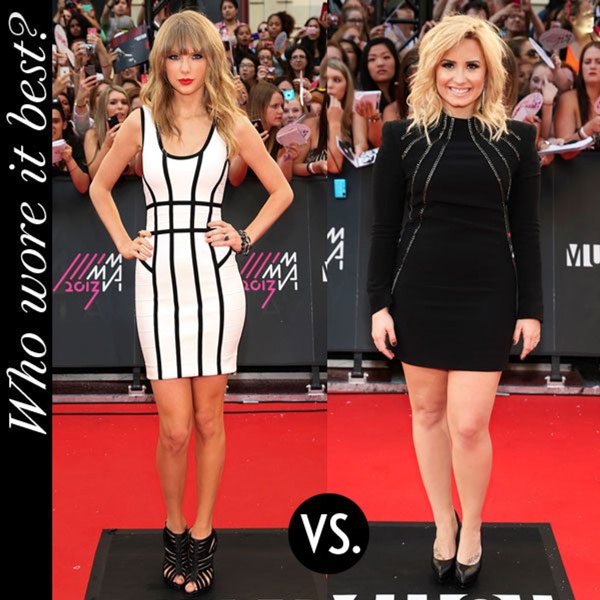 Taylor Swift vs. Demi Lovato: Who wore the minidress best at the 2013 ...
