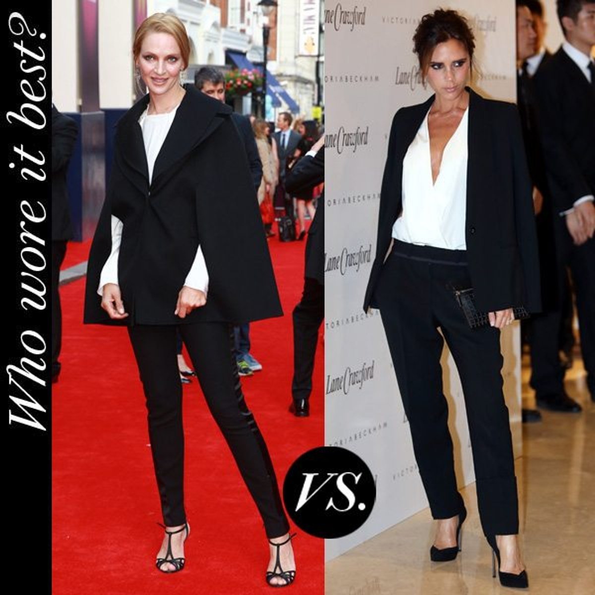 Uma Thurman vs Victoria Beckham: Which star looks best in a black and ...