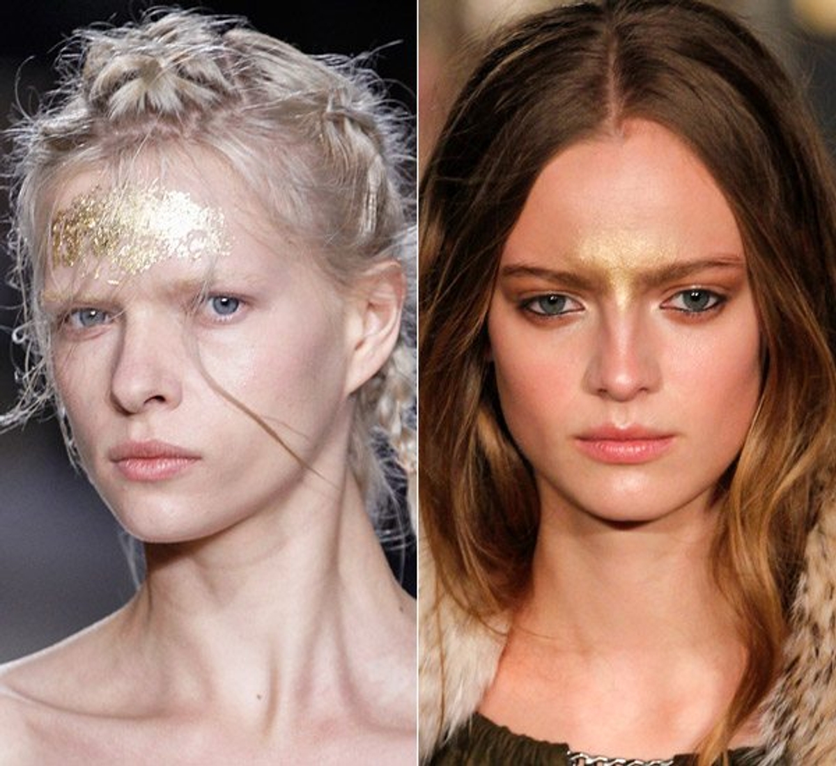 Makeup trend alert: It's all about painting your foreheads gold for ...