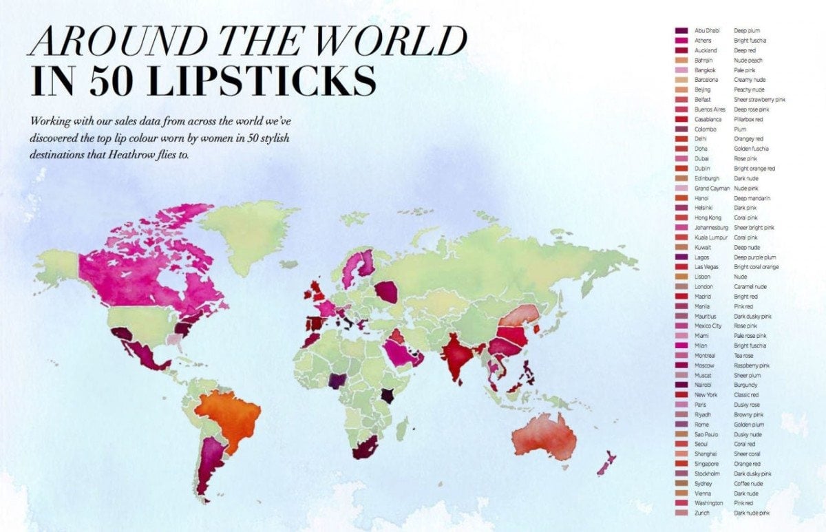 These Are the Most Popular Lipstick Shades Around the World - FASHION ...