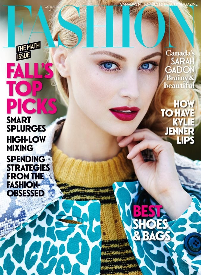 FASHION Magazine October 2015 Cover: Sarah Gadon - FASHION Magazine